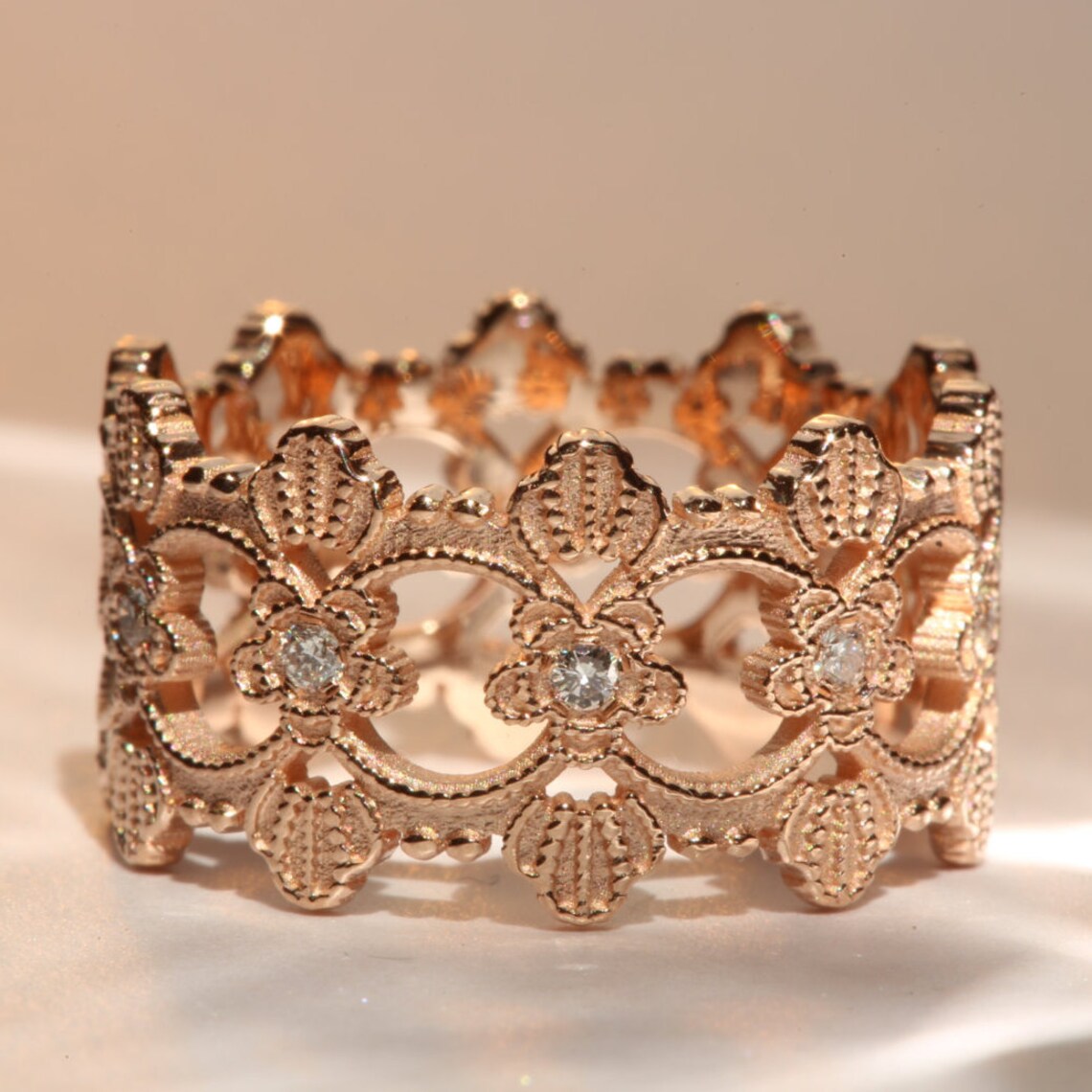 Unique Diamond Crown Ring Gold Crown Ring Diamond Crown - Etsy