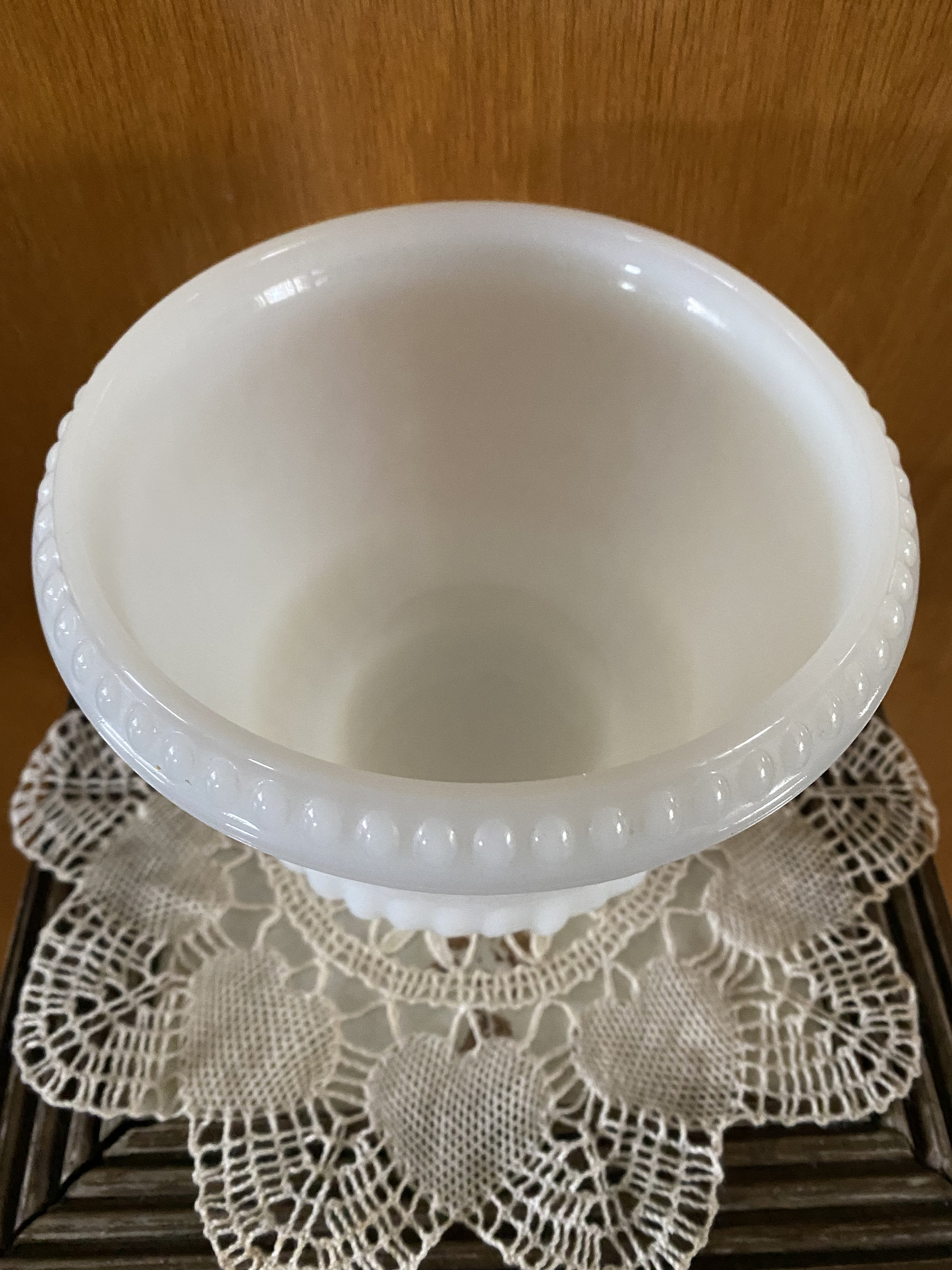 Vintage Inarco Milk Glass Pedestal Vase - Etsy