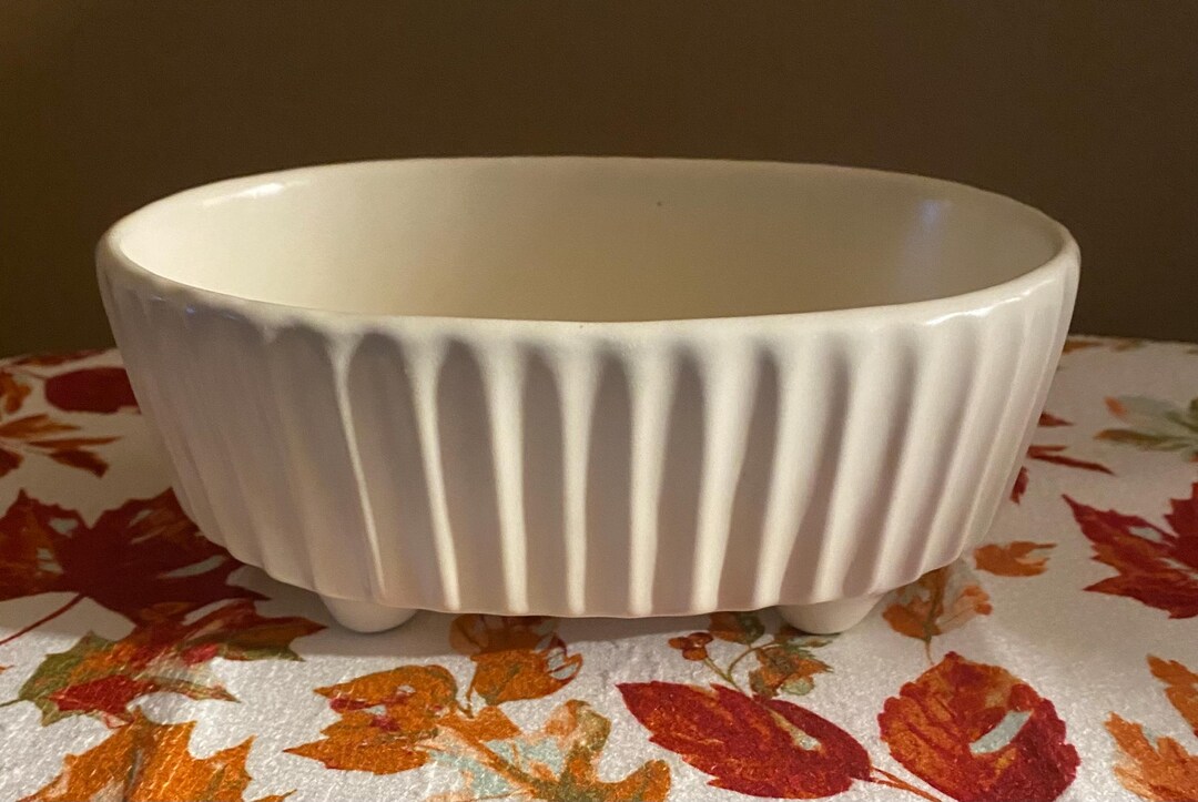 Vintage Hull Pottery USA Cream Planter/mcm Atomic Style/ Number F39 ...