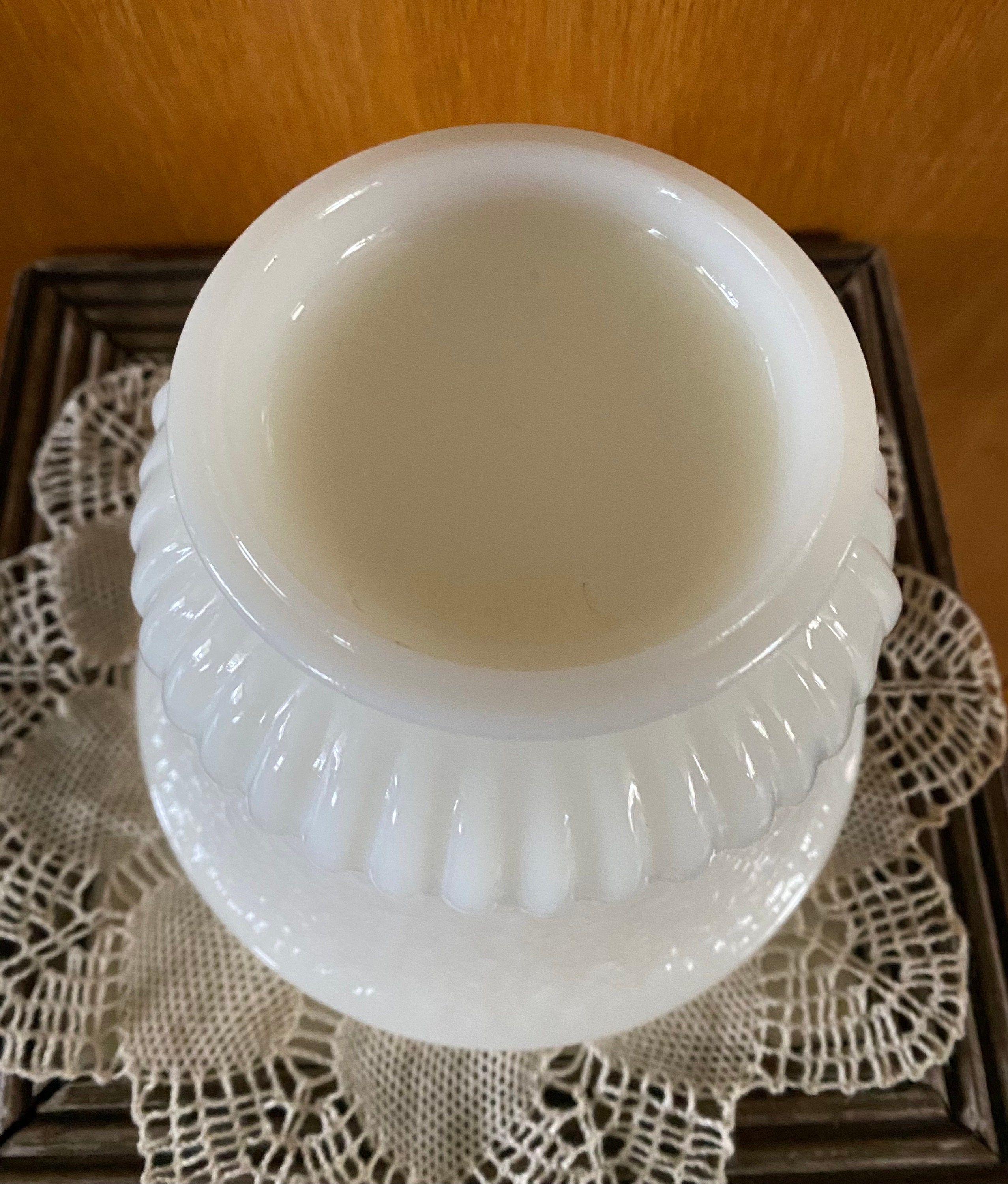 Vintage Inarco Milk Glass Pedestal Vase - Etsy