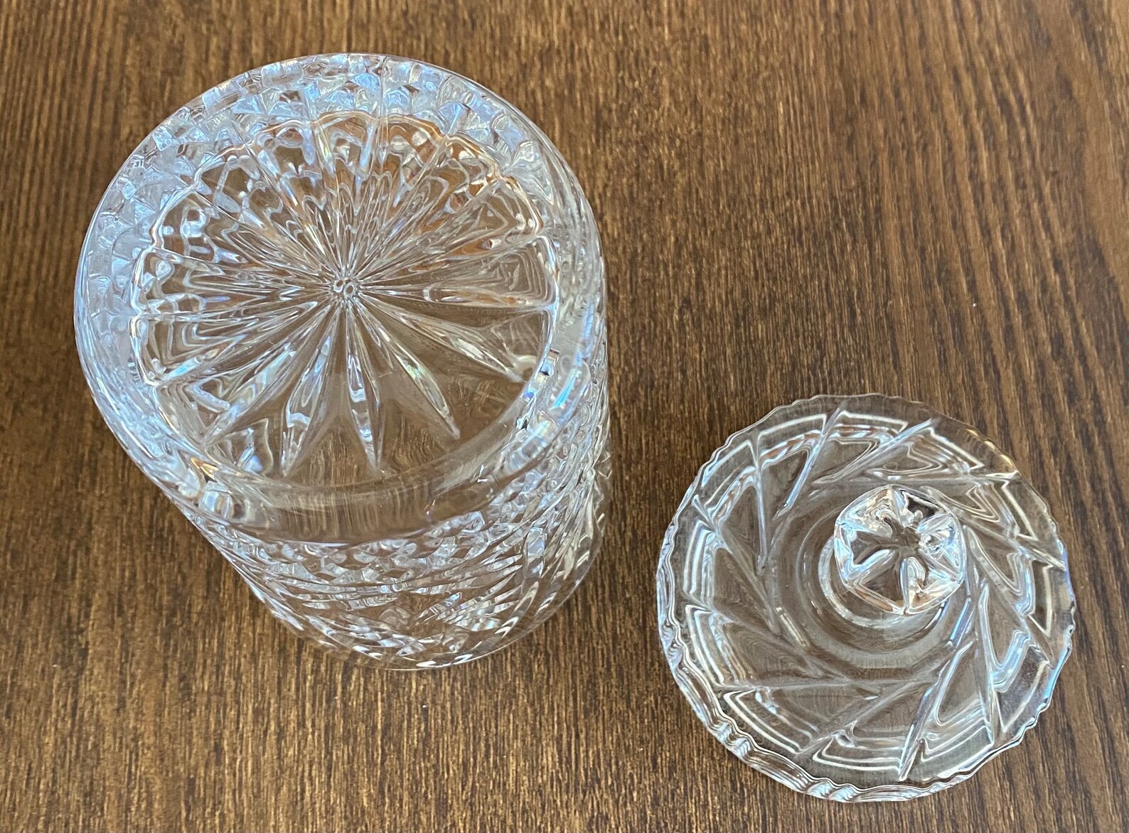 Lead Crystal Biscuit Barrel/cookie Jar - Etsy