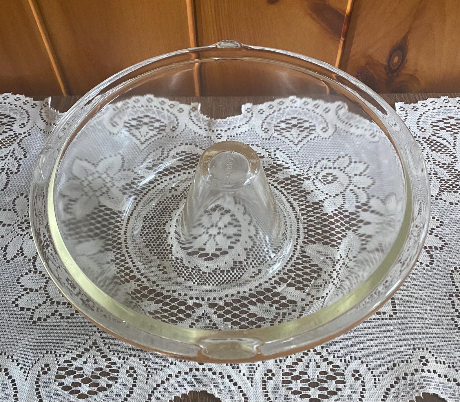 Vintage Glasbake Clear Glass Bundt Pan, Angel Food Pan, Coffee Cake Pan ...