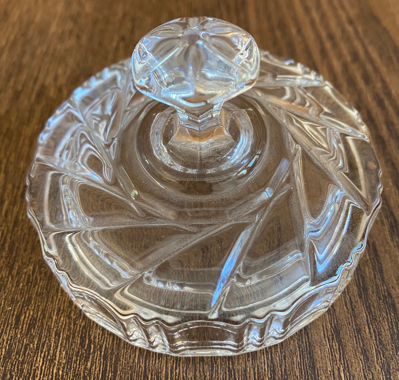 Lead Crystal Biscuit Barrel/cookie Jar - Etsy