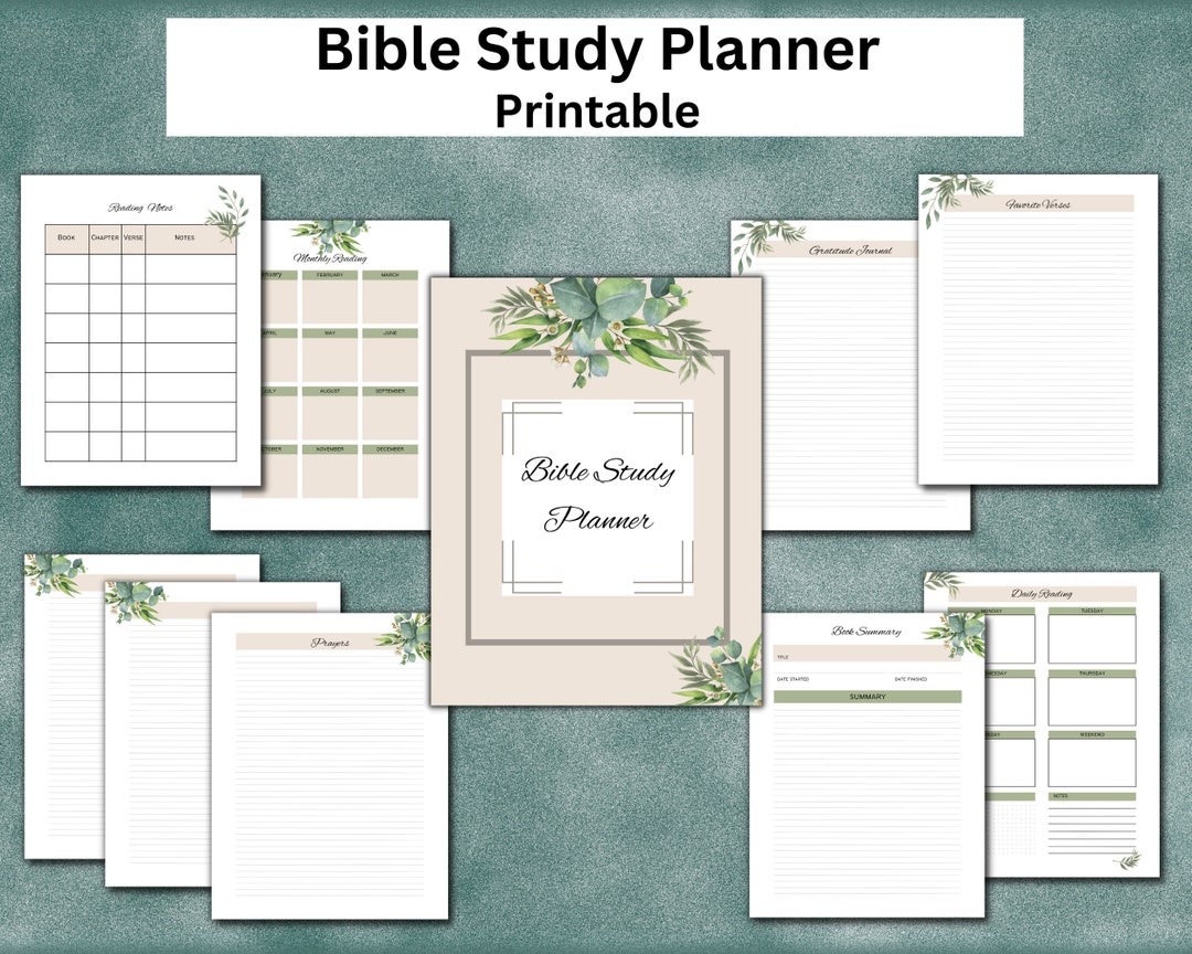 Printable Bible Study Planner, Digital Bible Study Planner, Bible ...
