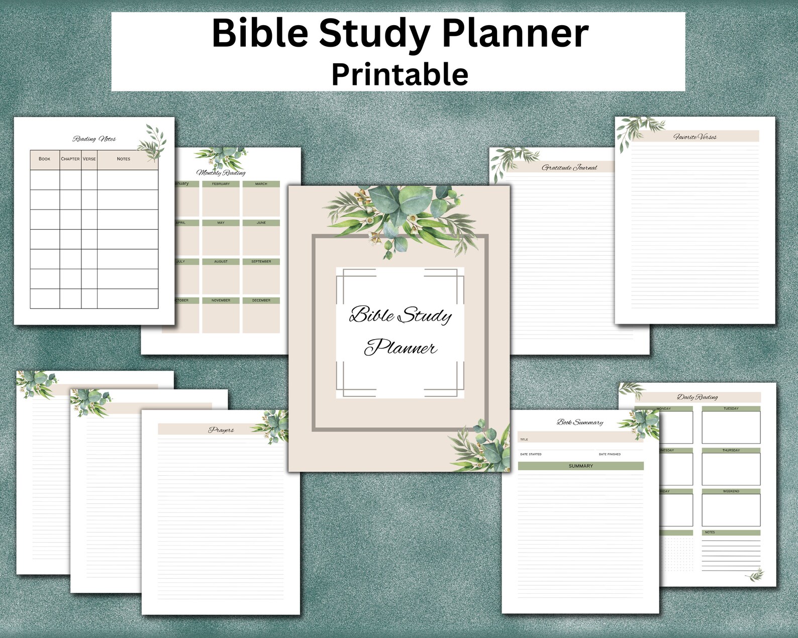 Printable Bible Study Planner, Digital Bible Study Planner, Bible ...