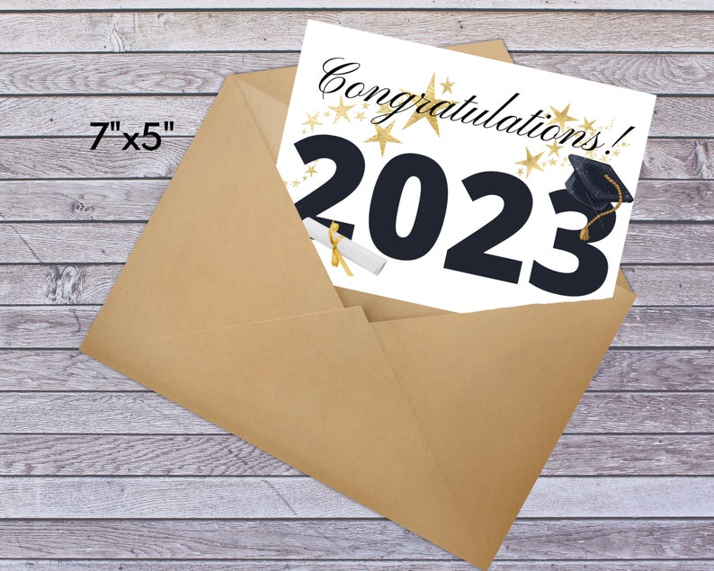 Graduation Printable Card, Congratulations 2023 Card, Congrats Card ...
