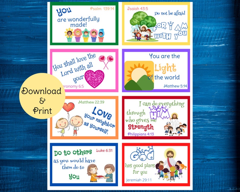 Lunchbox Notes, PRINTABLE NOTES, Bible Verses Notes , Inspirational ...