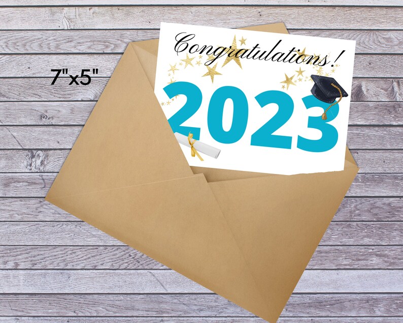 Graduation Printable Card, Congratulations 2023 Card, Congrats Card ...