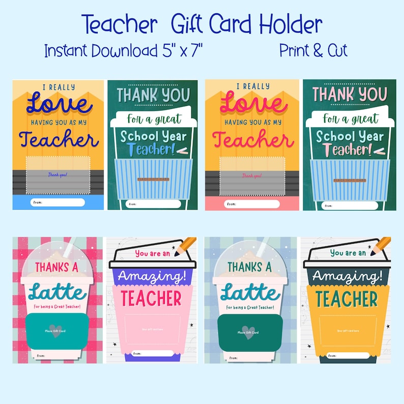 Teacher Appreciation Gift Card Holder, Teacher Appreciation Gift Card ...