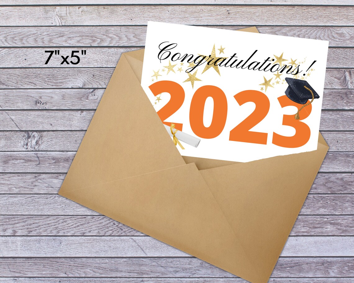 Graduation Printable Card, Congratulations 2023 Card, Congrats Card ...