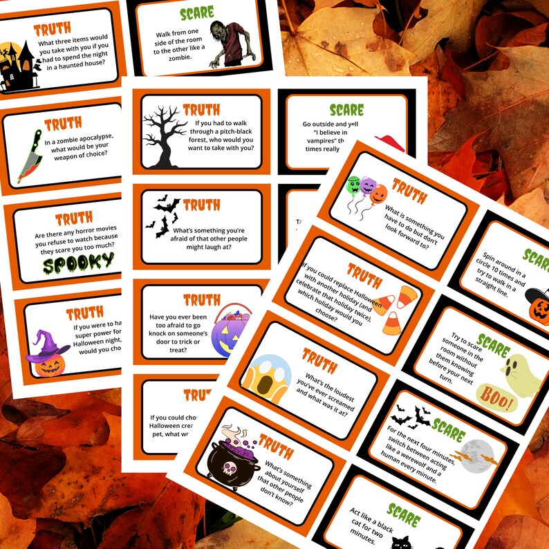 Halloween Truth or Scare Game, Halloween Party Kid's Game, Halloween ...