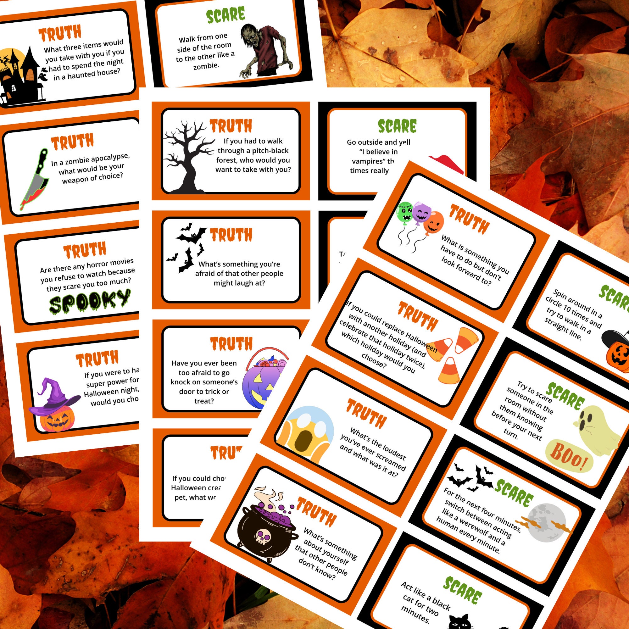 Halloween Truth or Scare Game, Halloween Party Kid's Game, Halloween ...