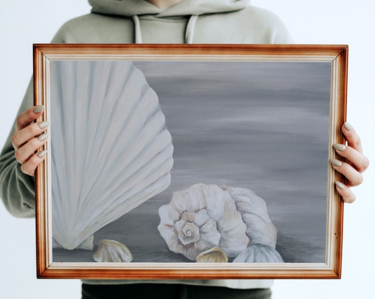 Printable Seashell Art, Seashell Art Painting, Seashell Wall Art - Etsy