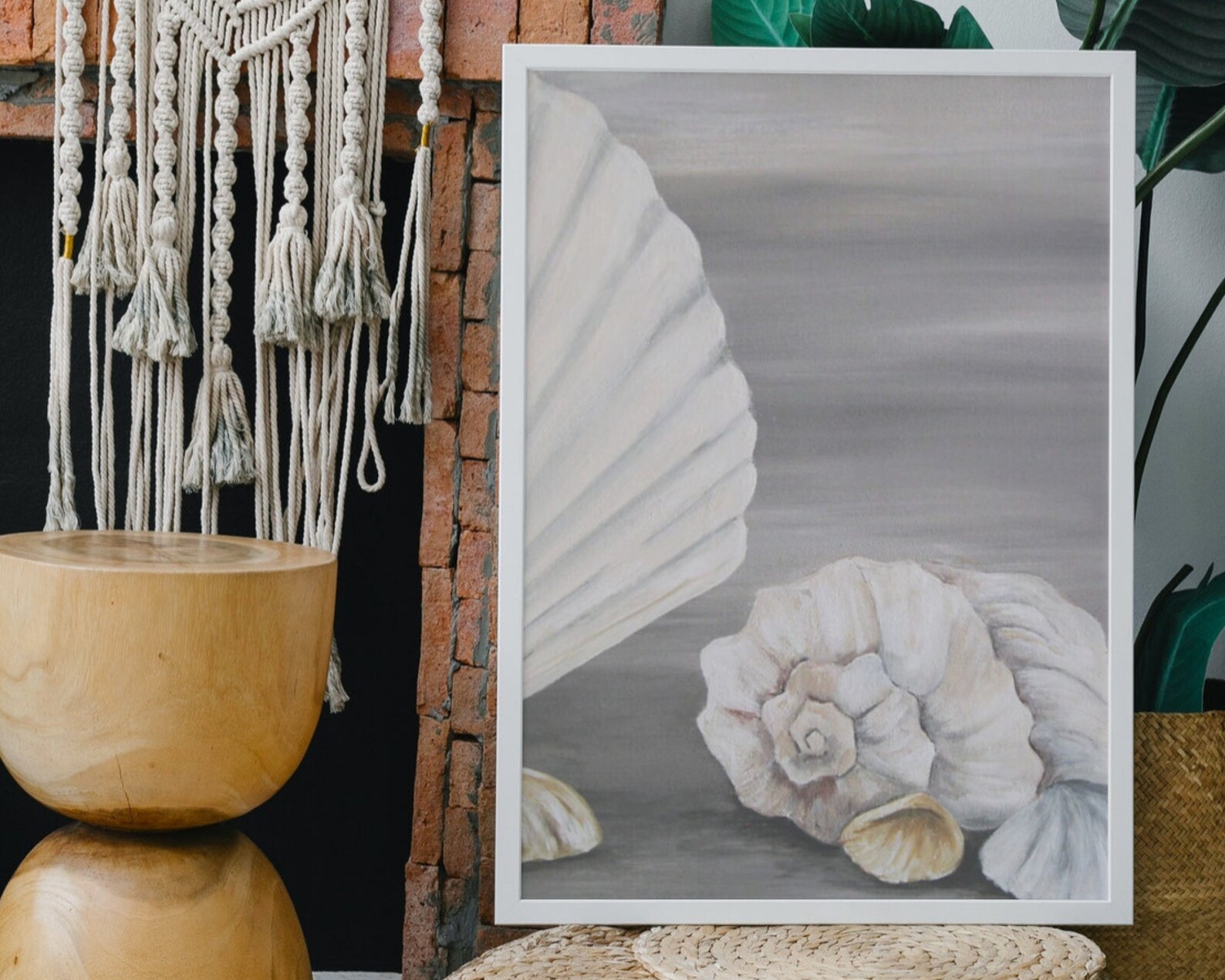 Printable Seashell Art, Seashell Art Painting, Seashell Wall Art - Etsy