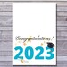 Graduation Printable Card, Congratulations 2023 Card, Congrats Card ...