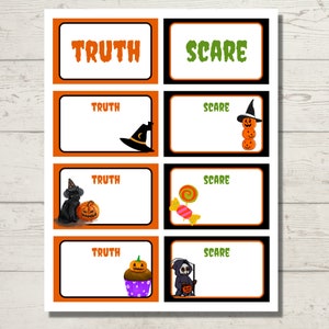Halloween Truth or Scare Game, Halloween Party Kid's Game, Halloween ...