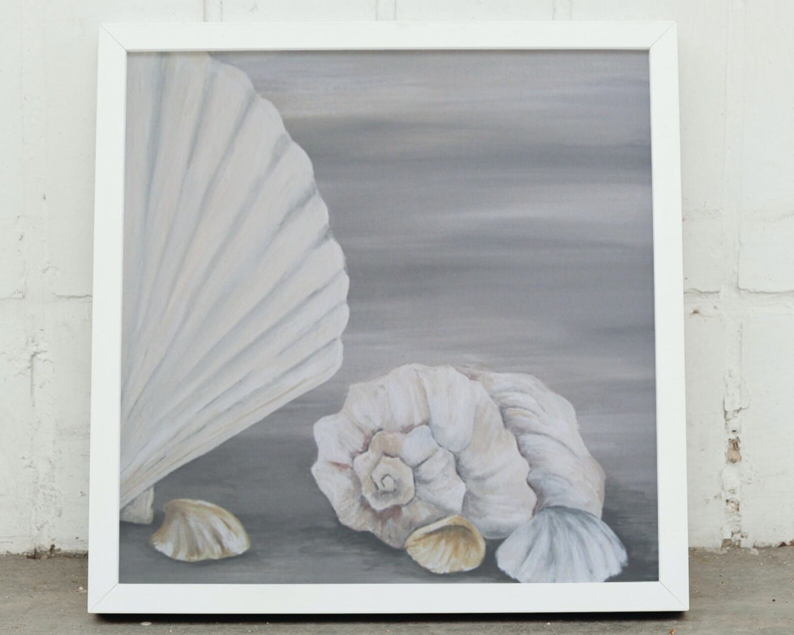 Printable Seashell Art, Seashell Art Painting, Seashell Wall Art - Etsy