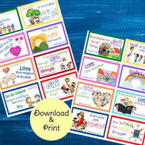 Lunchbox Notes PRINTABLE NOTES Bible Verses Notes - Etsy