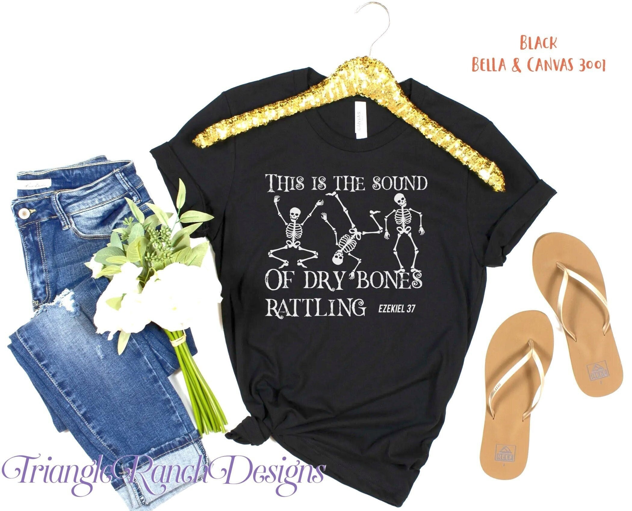 Christian Skeleton Tee, Halloween Tee, Rattle, Dry Bones, Worship Song ...