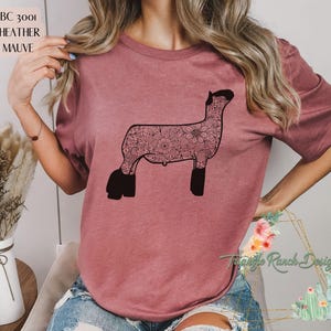 FLORAL Show Lamb Graphic Tee Livestock Tshirt Stock Show Shirt Show ...