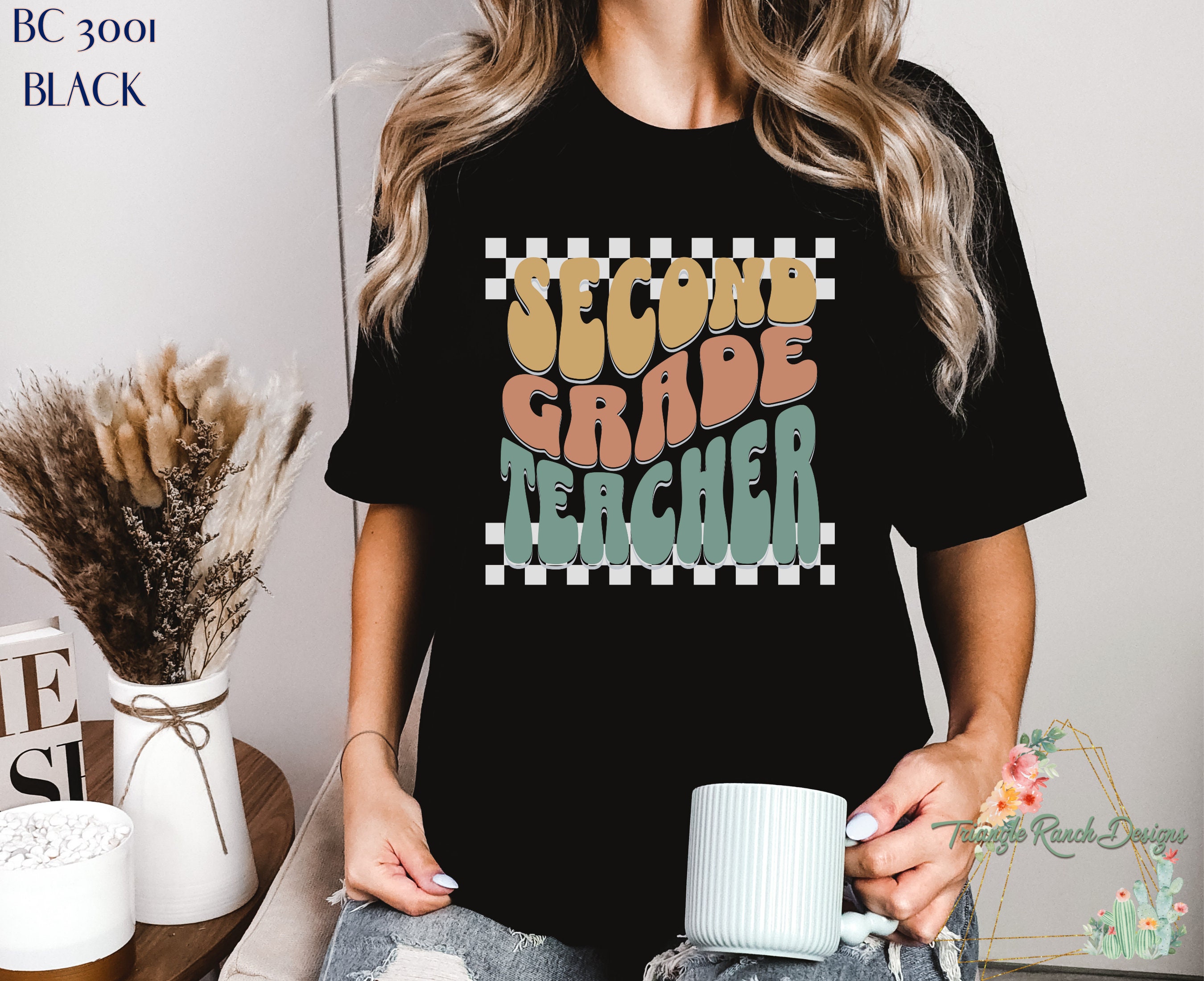 Retro Back to School Second Grade Teacher Tshirtteacher - Etsy