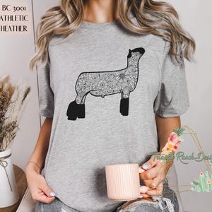 FLORAL Show Lamb Graphic Tee Livestock Tshirt Stock Show Shirt Show ...