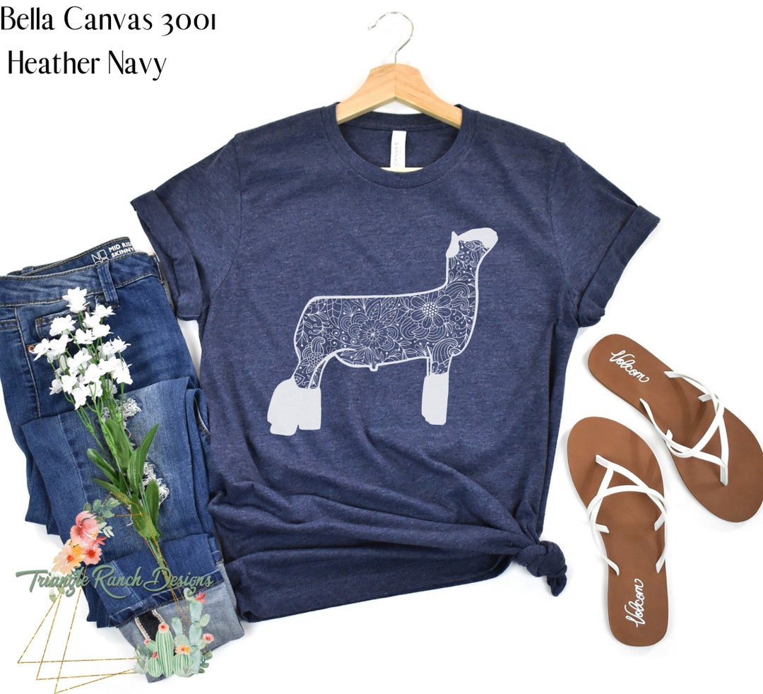 FLORAL Show Lamb Graphic Tee Livestock Tshirt Stock Show Shirt Show ...