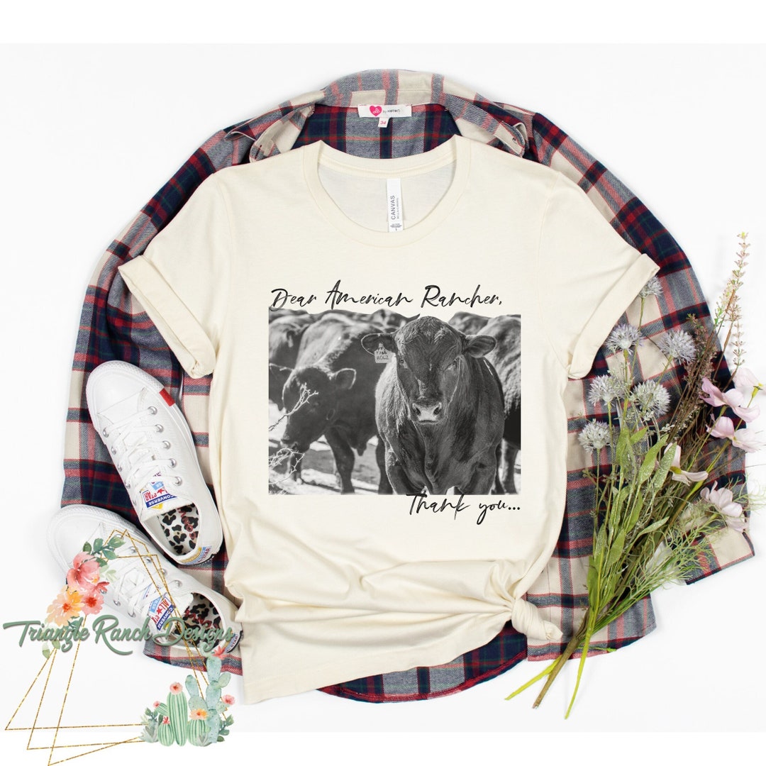 Thank a Rancher, Western T-shirt, Angus Bull Shirt, Thank a Farmer ...