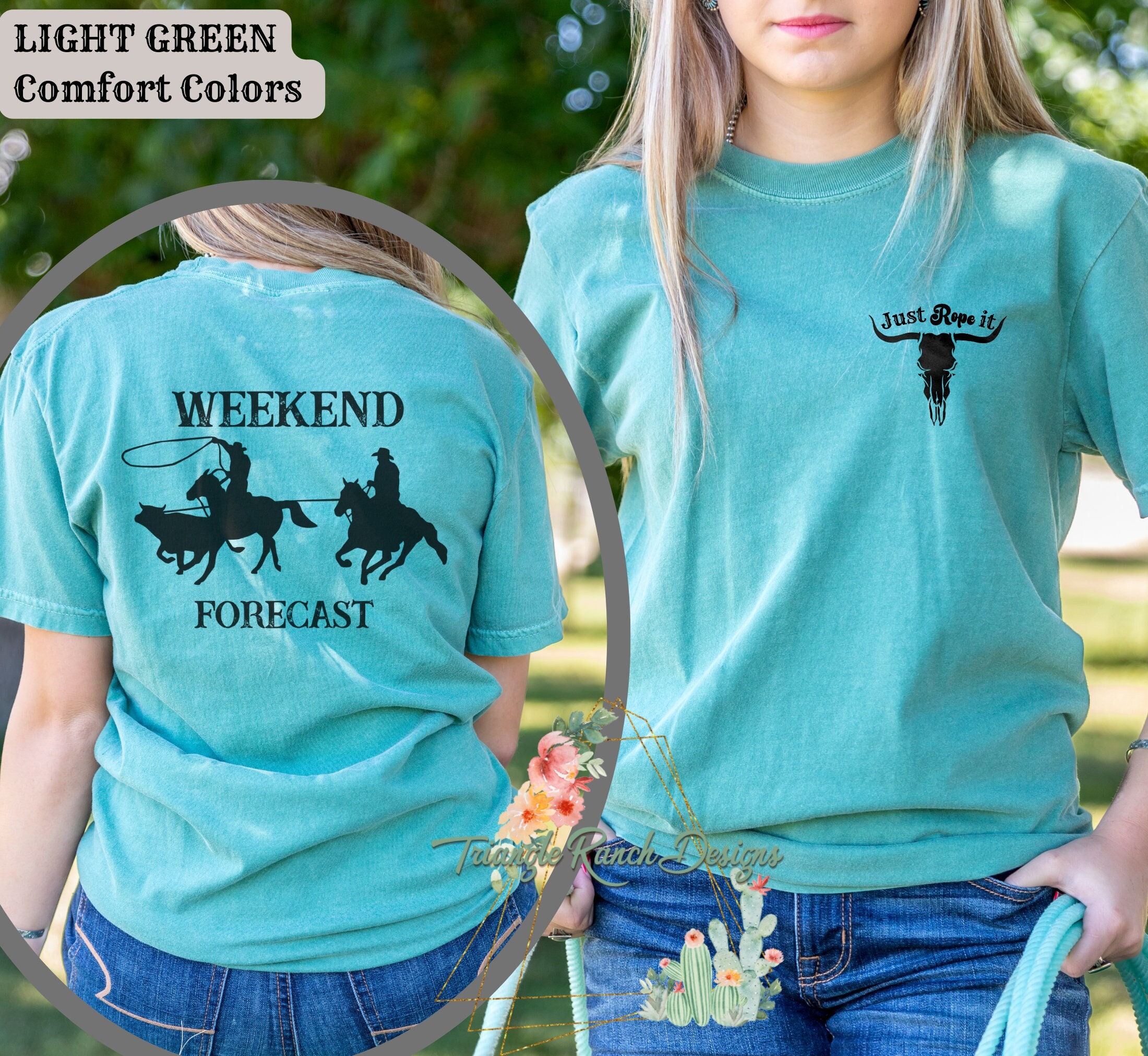 Team Roping Comfort Colors Unisex T-shirt,weekend Forecast,roping Gift ...