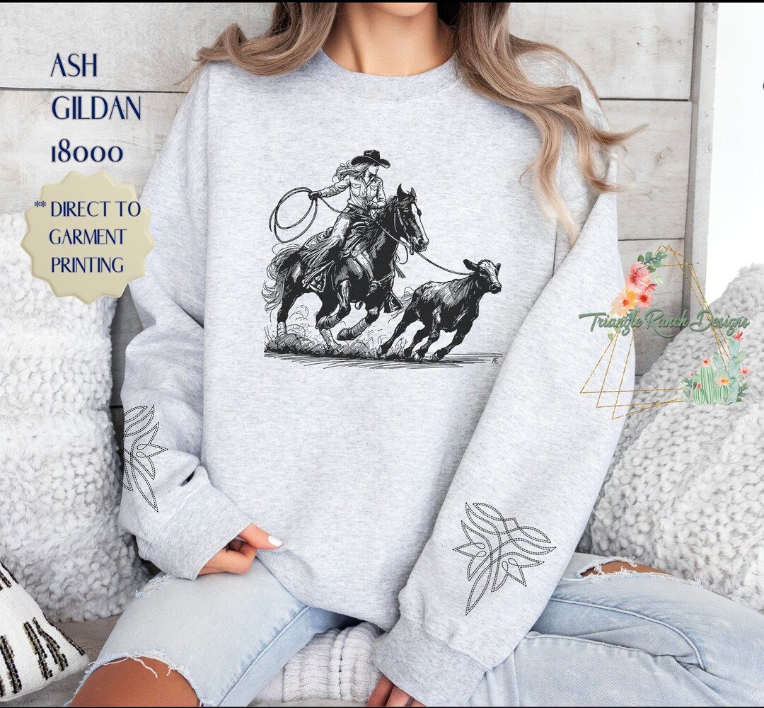 Breakaway Roper Western Unisex Sweatshirt, Boot Stitch Design Country ...