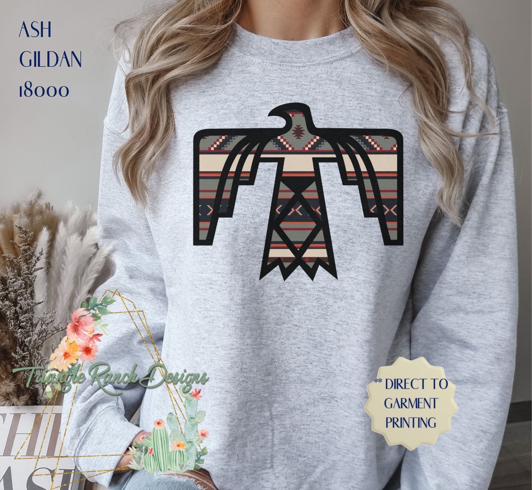 Thunderbird Western Serape Print Sweater, Native American Shirt ...