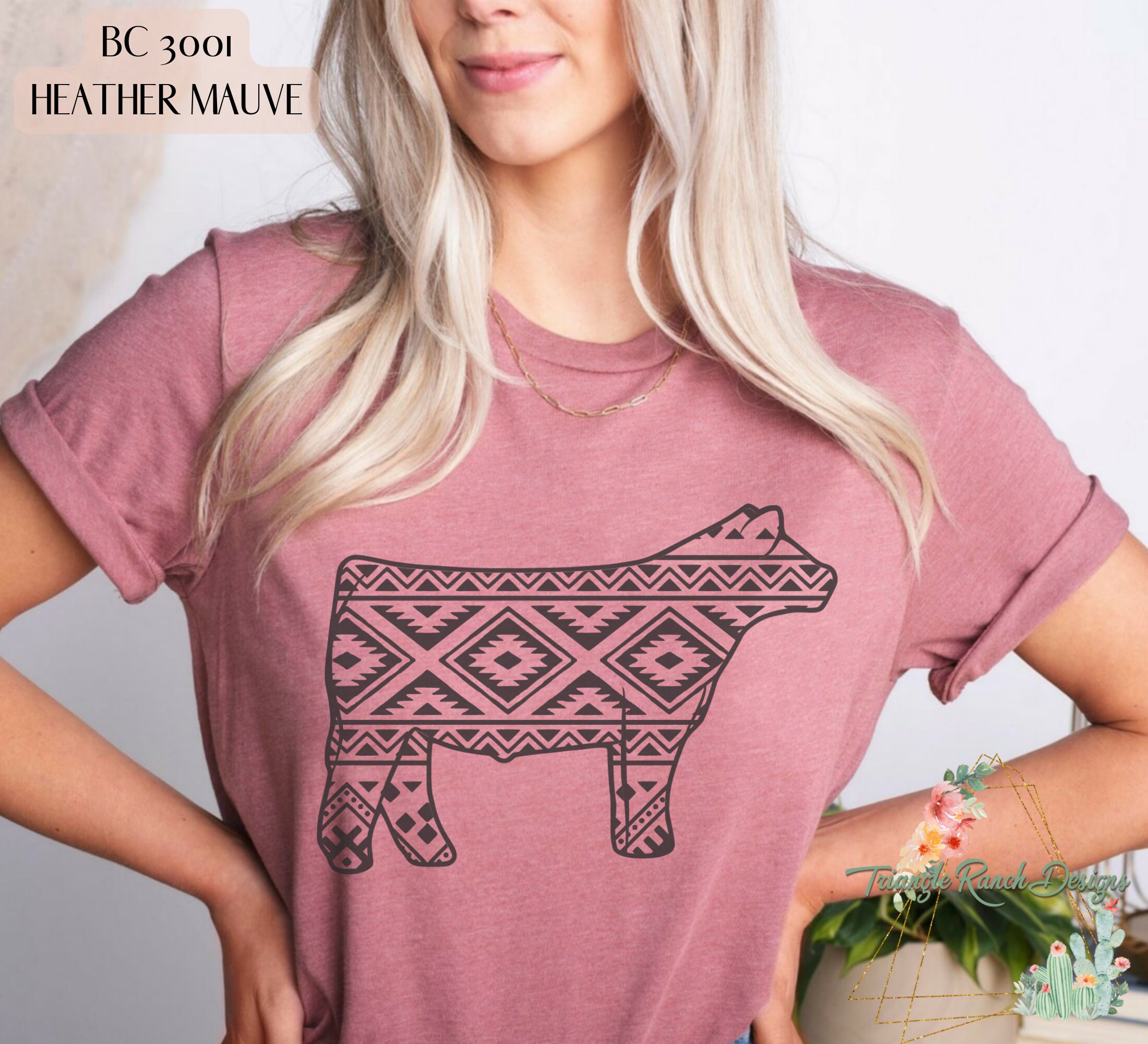 Aztec Show Steer Tee Livestock T-shirt Stock Show Shirt Show - Etsy