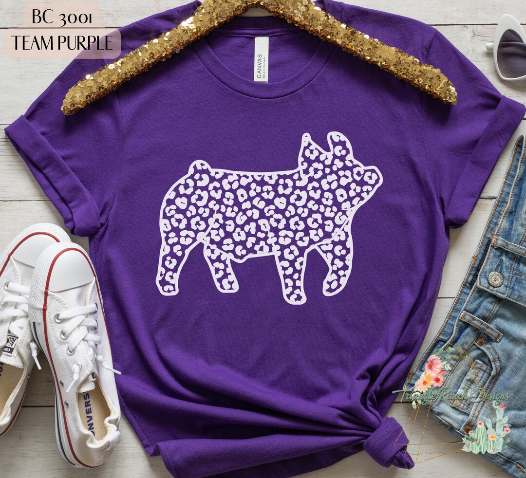 Leopard Show Pig Tee Livestock Tshirt Stock Show Shirt Show Pig T-shirt ...