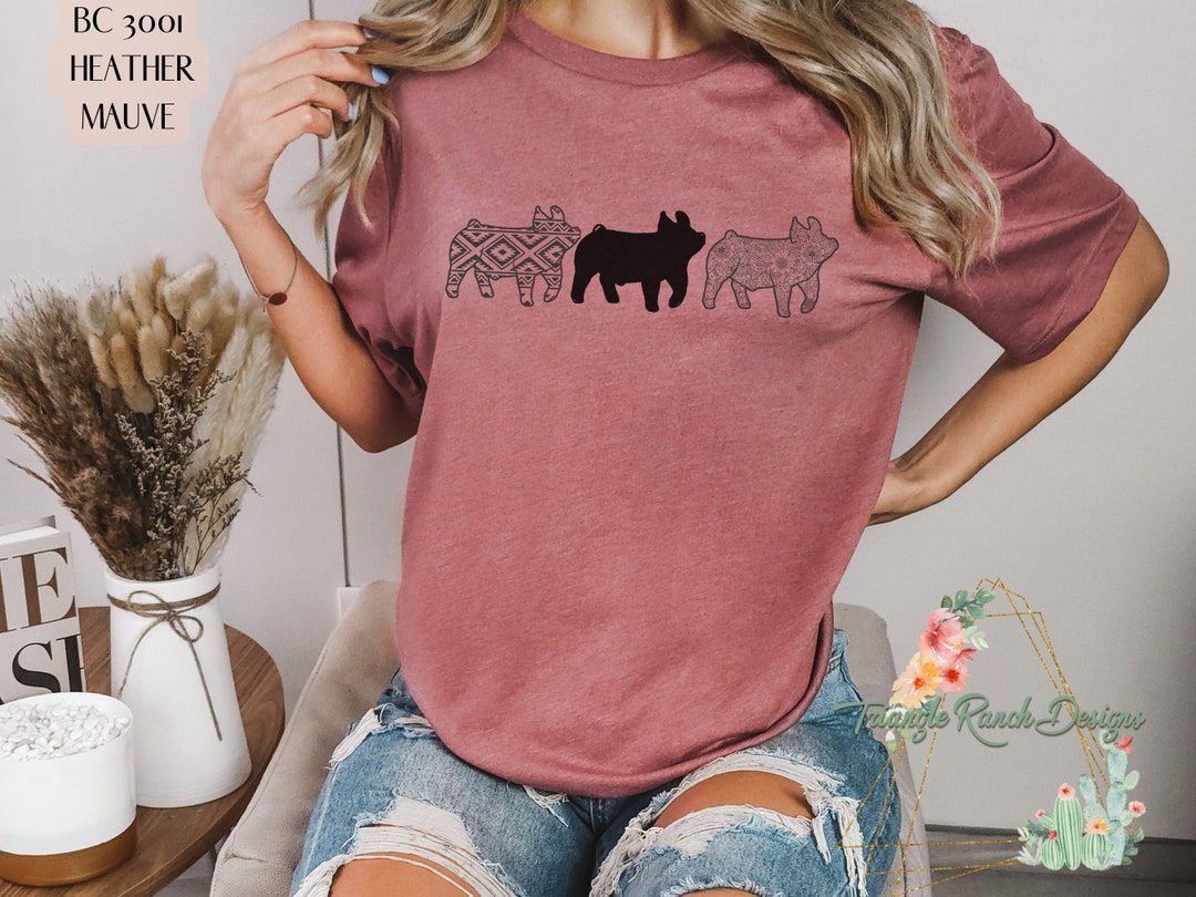 Aztec Show Pig Shirt Show Pig Tee Livestock Tee Stock Show T-shirt Show ...