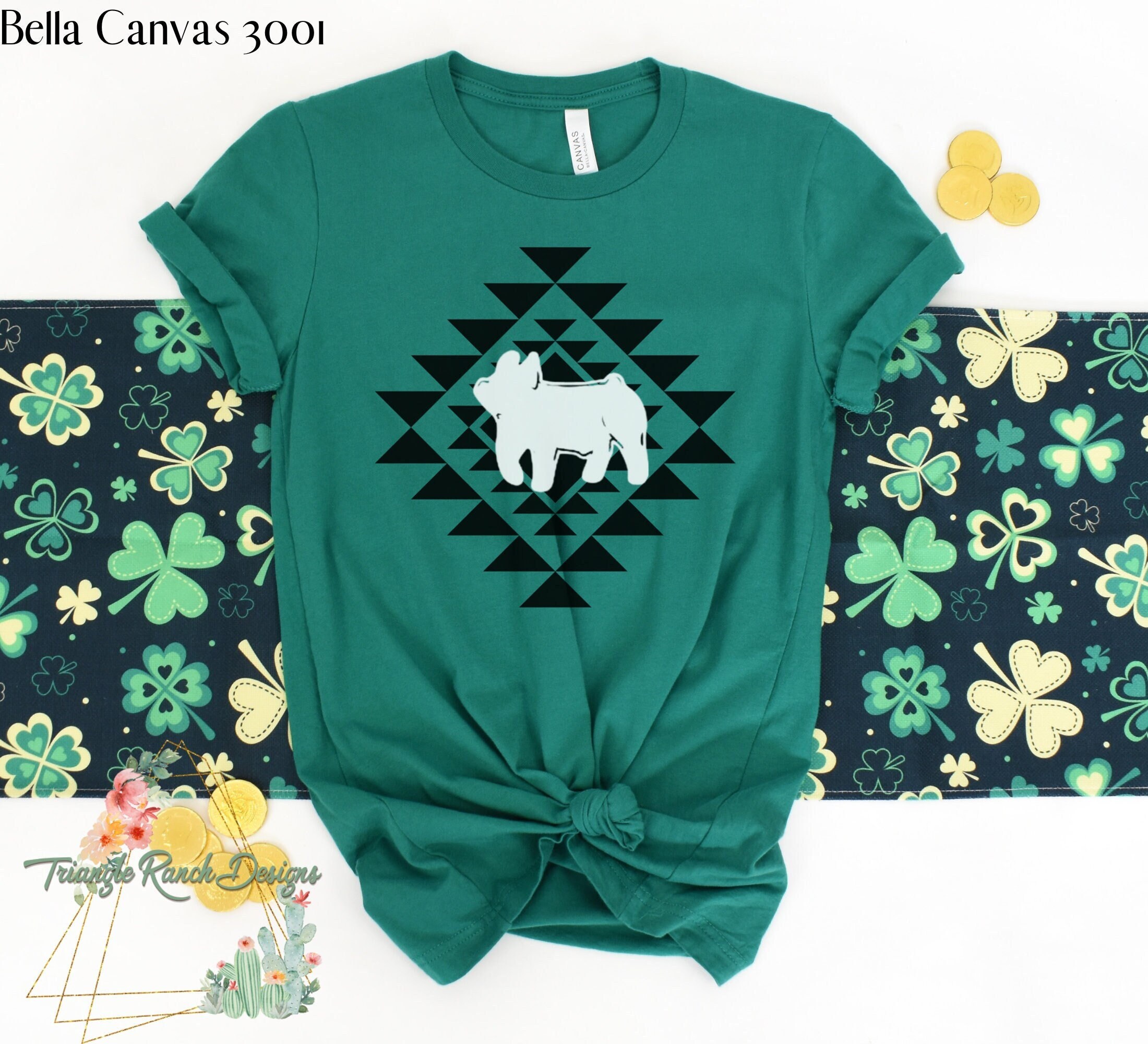 Aztec Show PIG Tee Pig Livestock Tshirt Stock Show Shirt Show Pig T ...