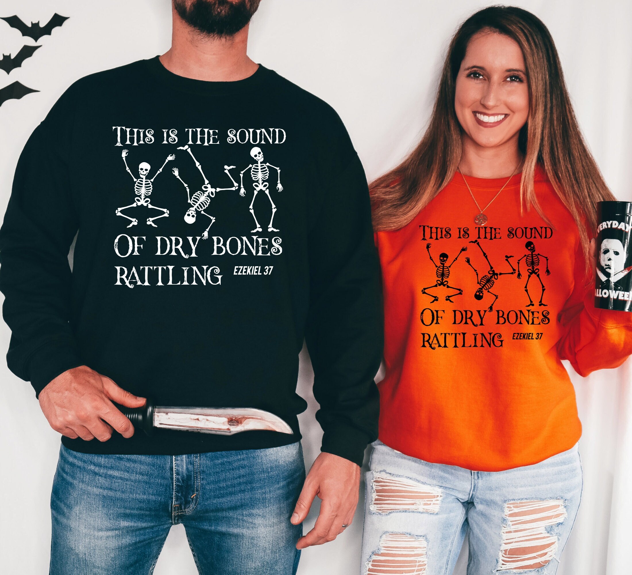 Christian Skeleton Tee, Halloween Tee, Rattle, Dry Bones, Worship Song ...