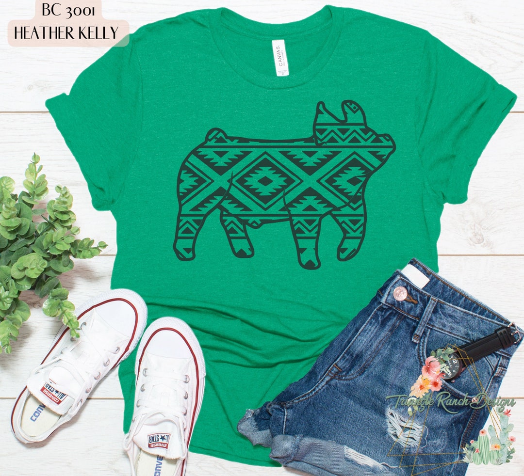Aztec Show Pig Tee Livestock T-shirt Stock Show Shirt Show Pig T-shirt ...
