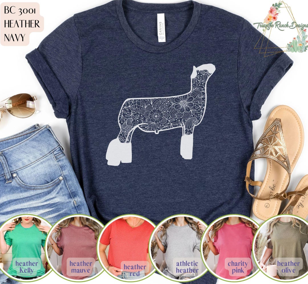 FLORAL Show Lamb Graphic Tee Livestock Tshirt Stock Show Shirt Show ...
