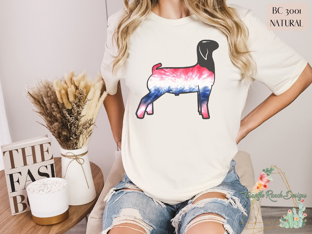 Red, White, & Blue Show Goat Shirt, Stock Show T-shirt, 4th of July ...