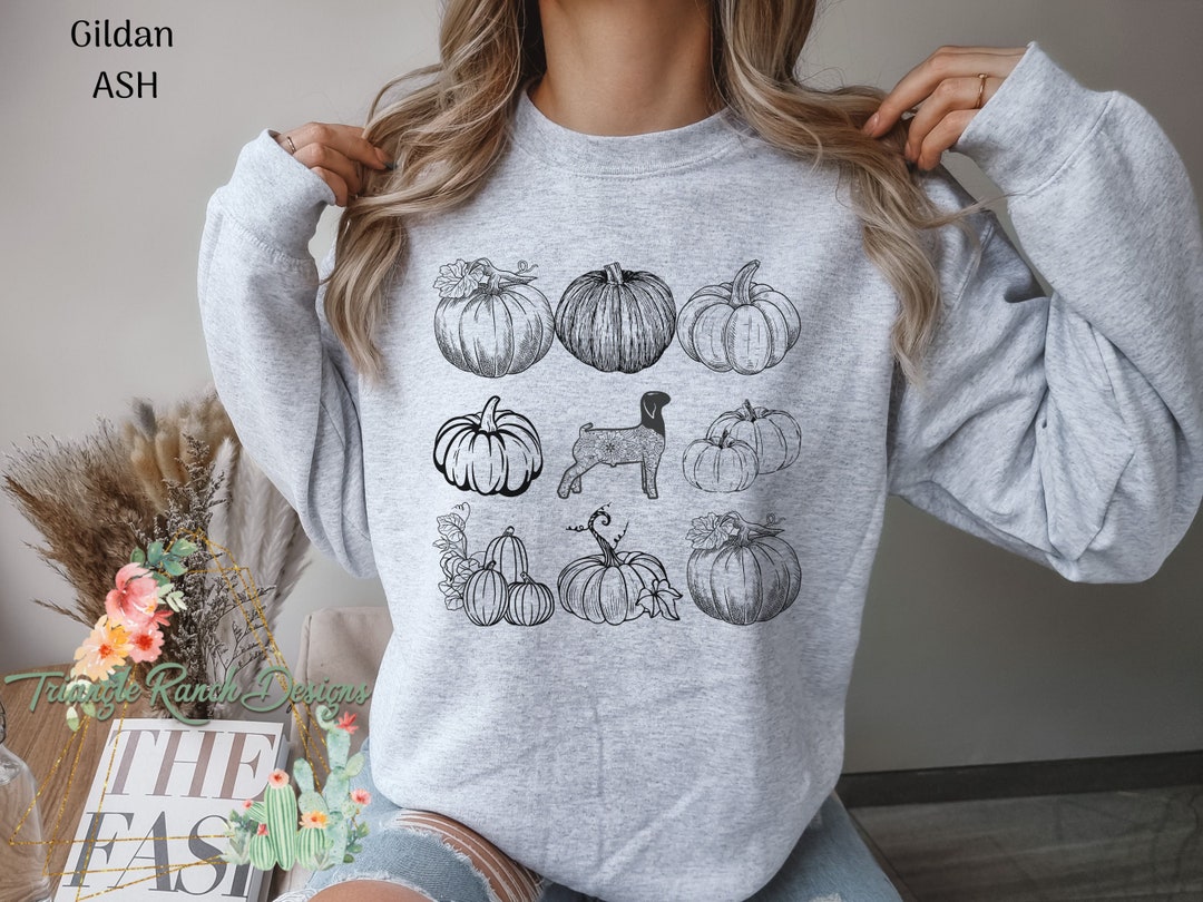 Fall Stockshow Goat Sweatshirt,pumpkin Show Goat Sweatshirt, Halloween ...