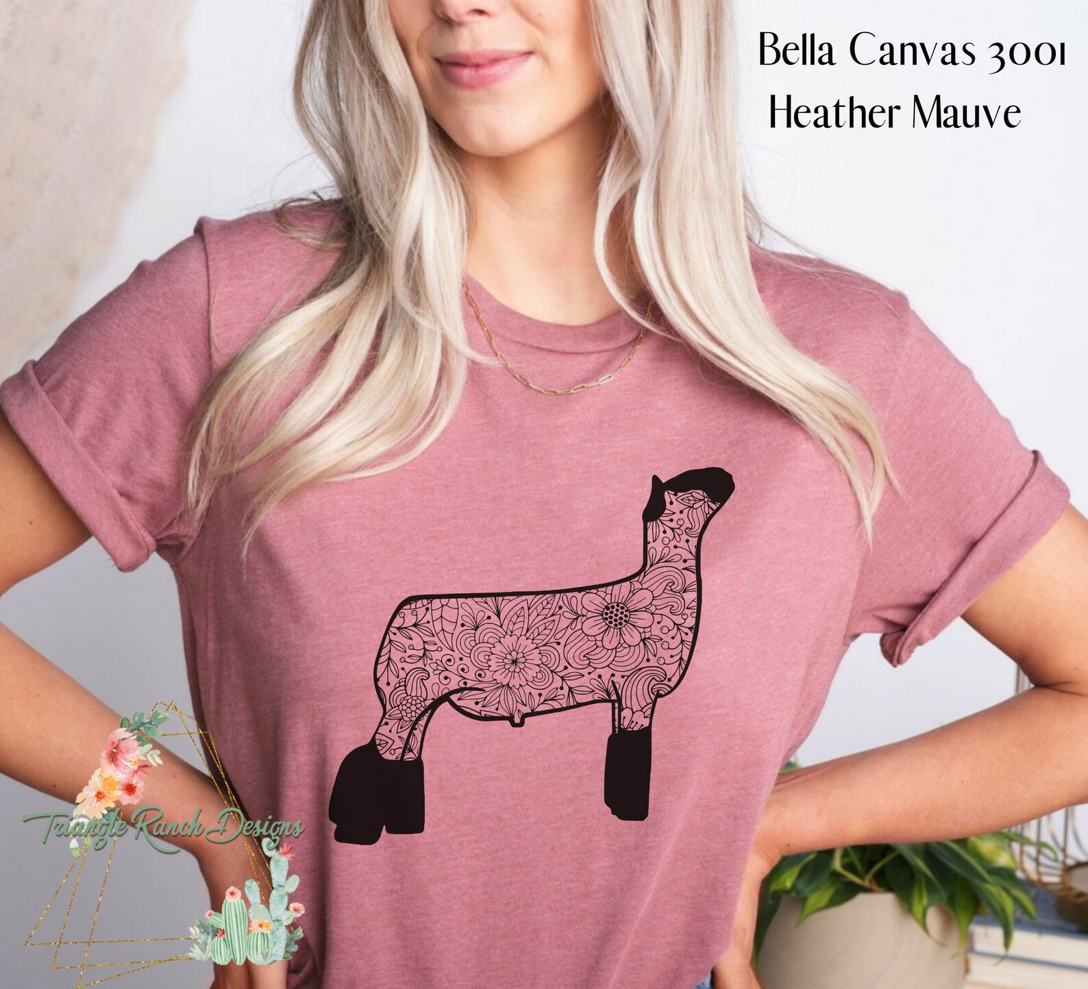 FLORAL Show Lamb Graphic Tee Livestock Tshirt Stock Show Shirt Show ...