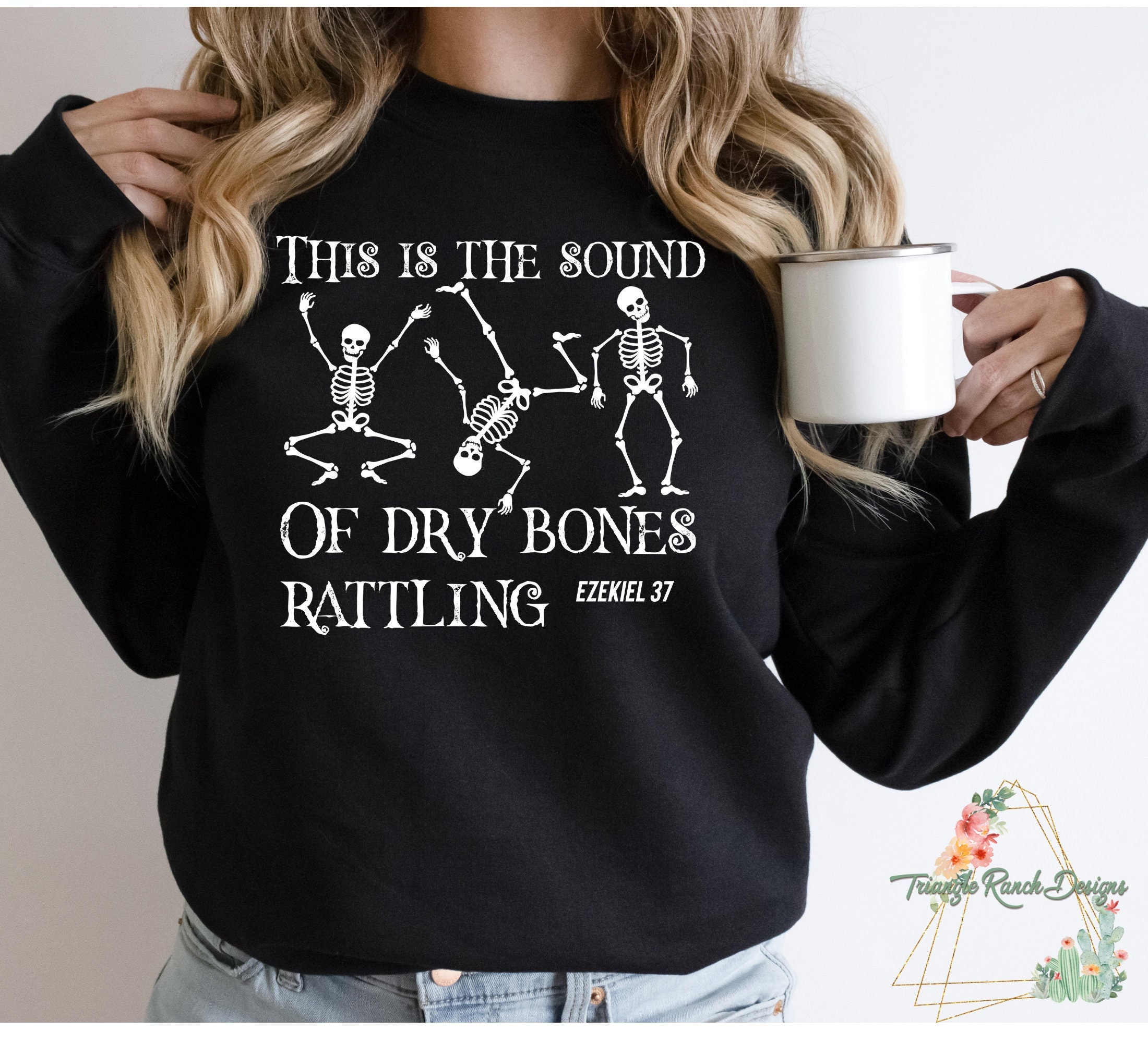 Christian Skeleton Tee, Halloween Tee, Rattle, Dry Bones, Worship Song ...