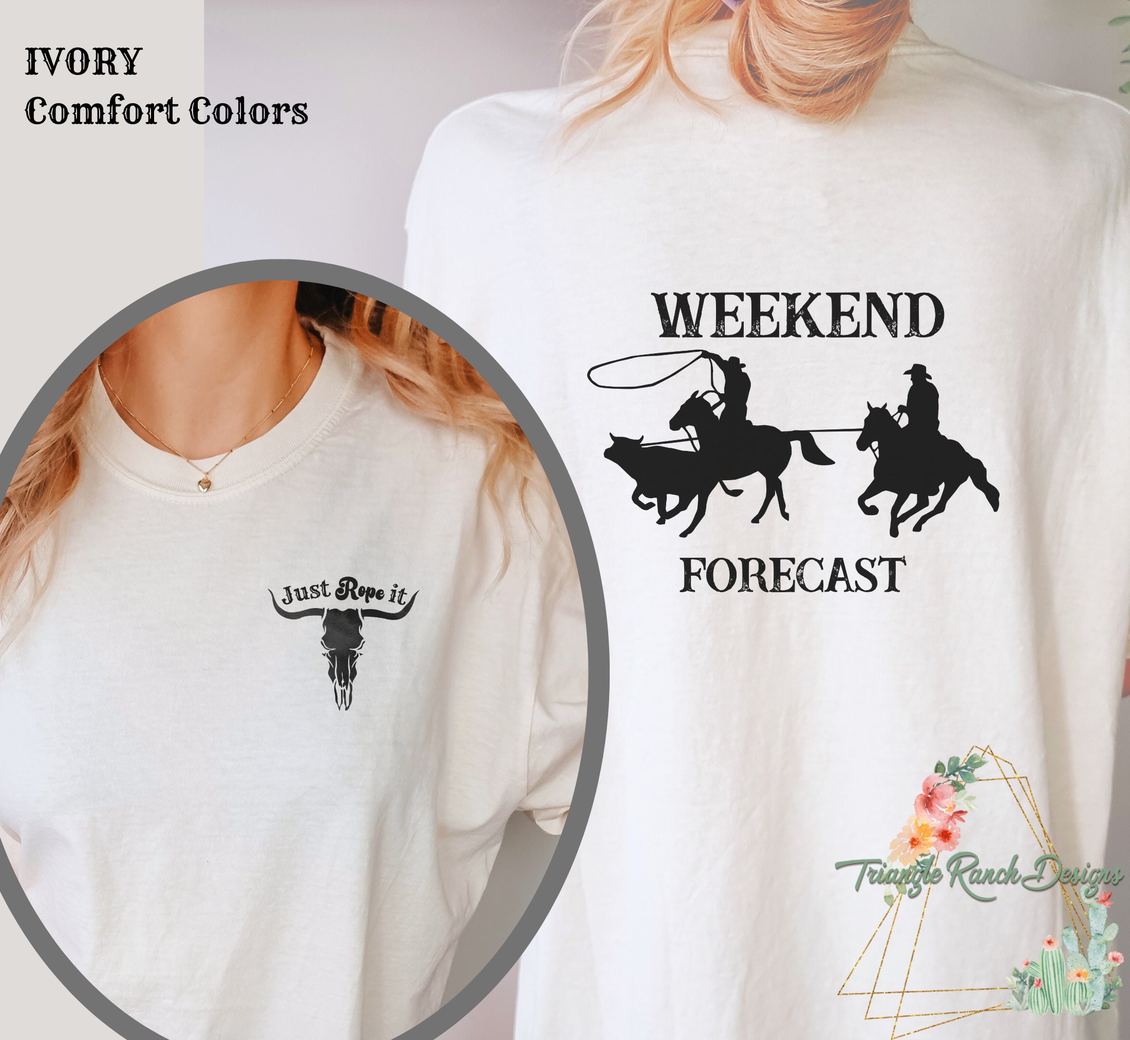 Team Roping Comfort Colors Unisex T-shirt,weekend Forecast,roping Gift ...