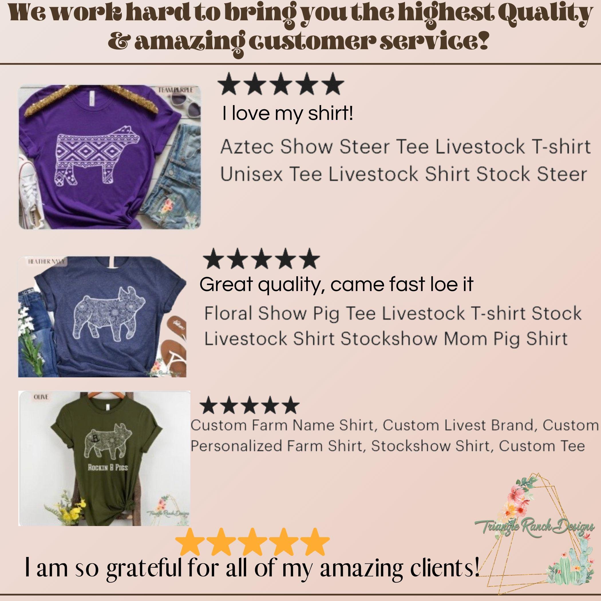 XS to 5XL Floral Show Steer Tee Livestock T-shirt Stock Show Shirt Show ...