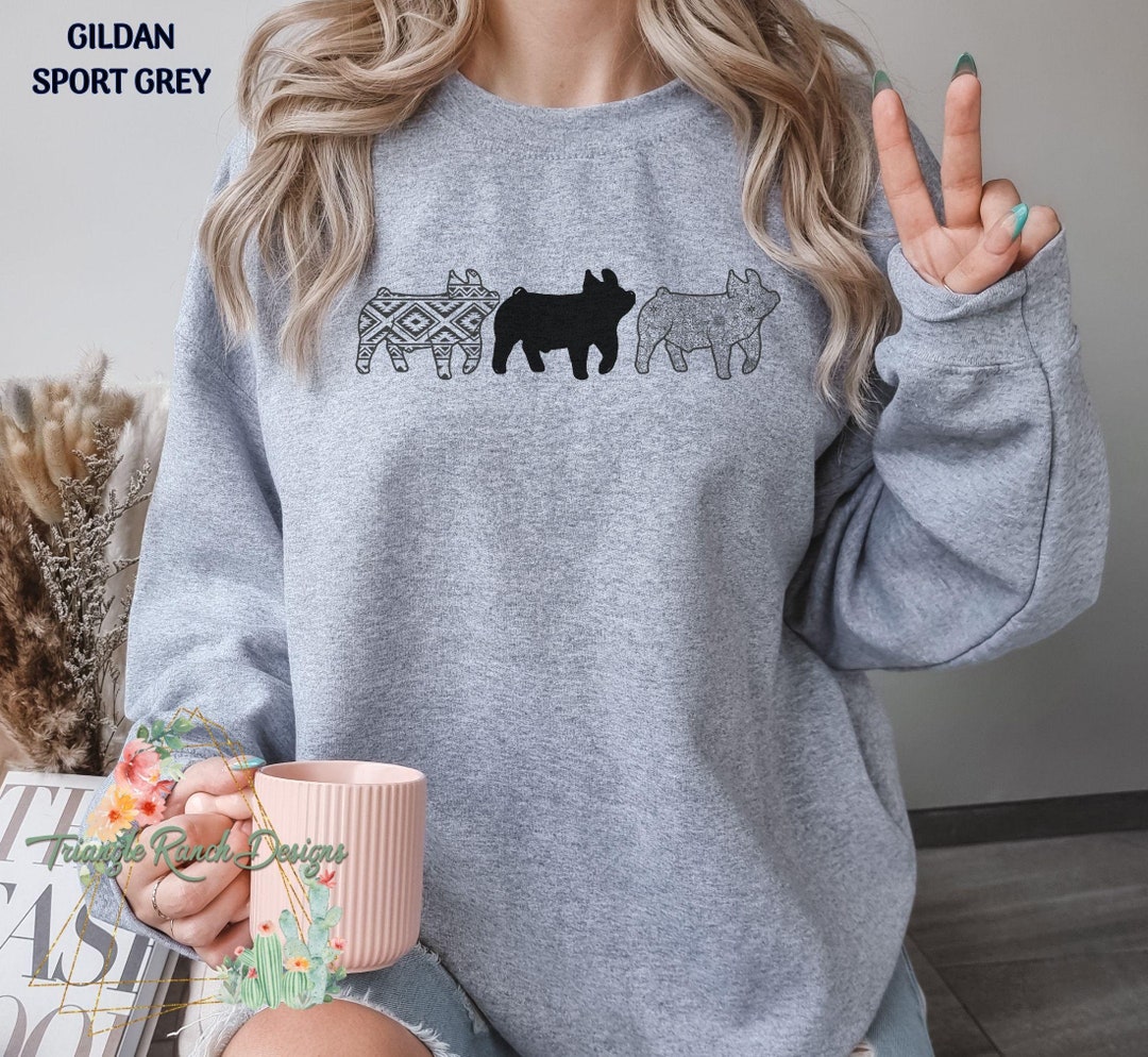 Aztec Show Pig Shirt Show Pig Tee Livestock Tee Stock Show T-shirt Show ...