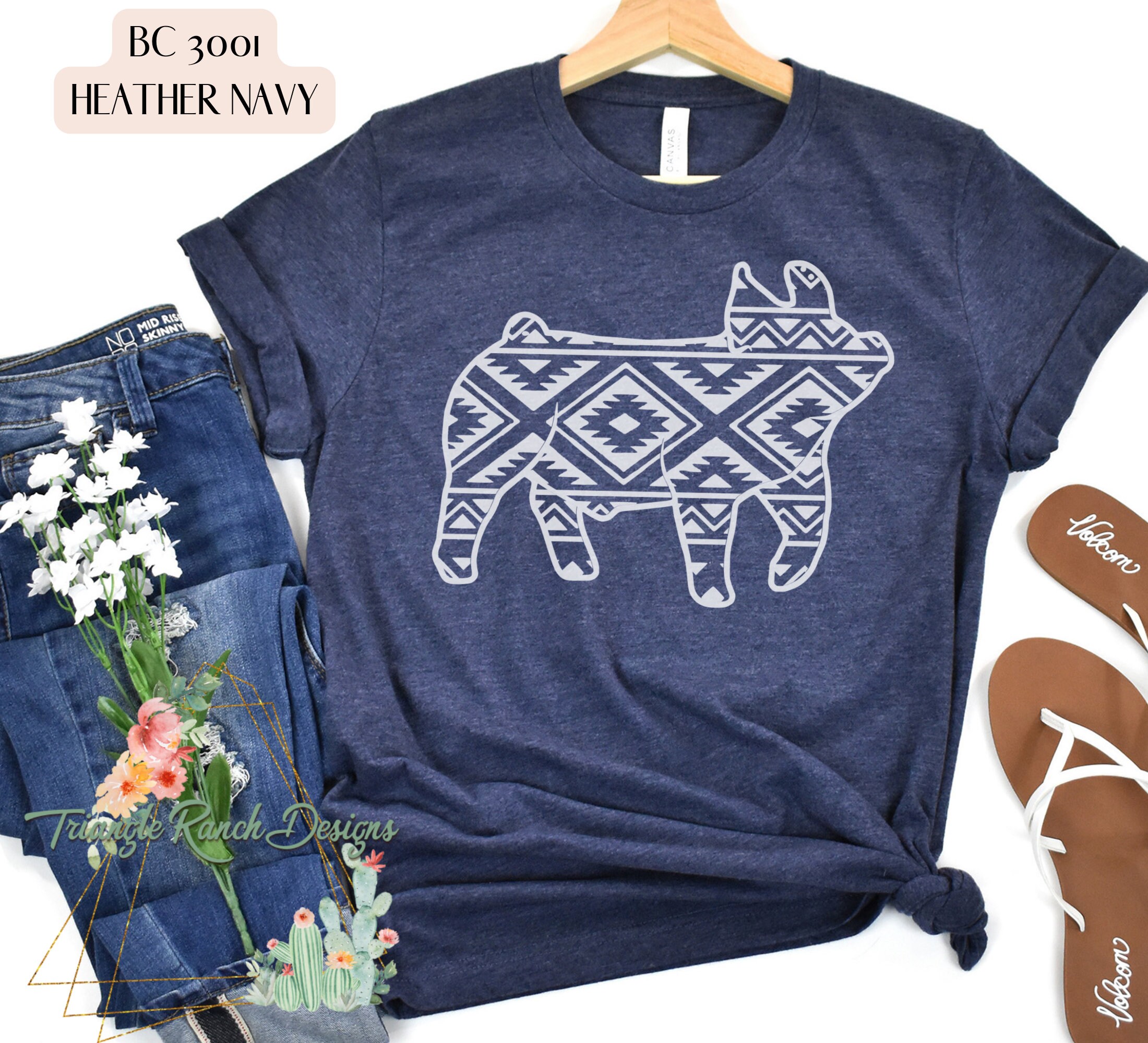 Aztec Show Pig Tee Livestock T-shirt Stock Show Shirt Show Pig - Etsy