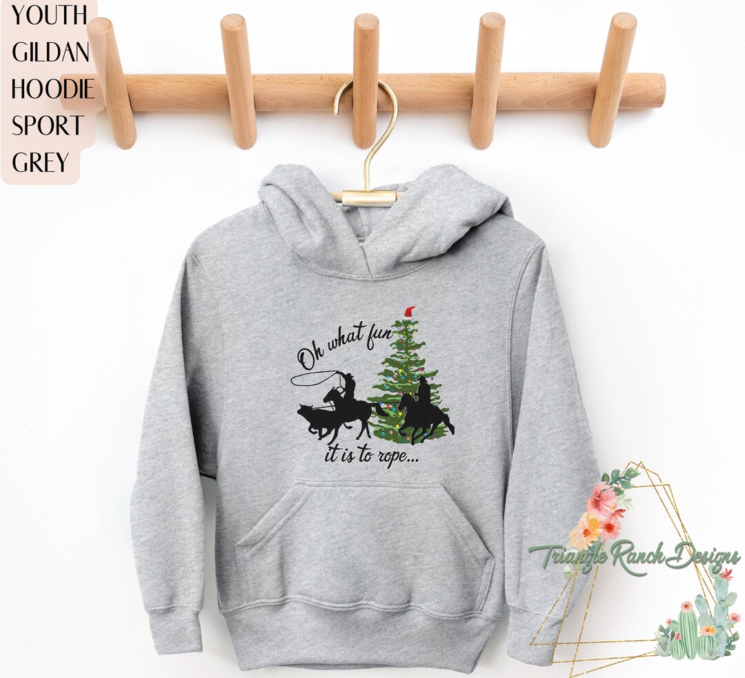 Team Roping YOUTH Christmas Sweatshirt,team Roper Gift,christmas Horse ...