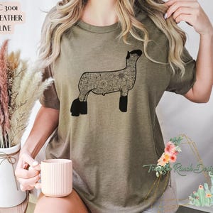FLORAL Show Lamb Graphic Tee Livestock Tshirt Stock Show Shirt Show ...