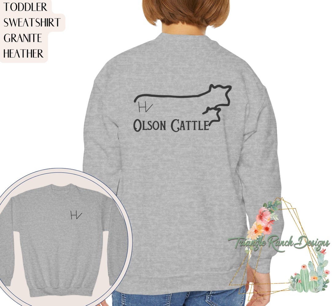 YOUTH Cattle Brand Sweatshirt, Ranch Cow Brand Top, Cattle Pullover ...