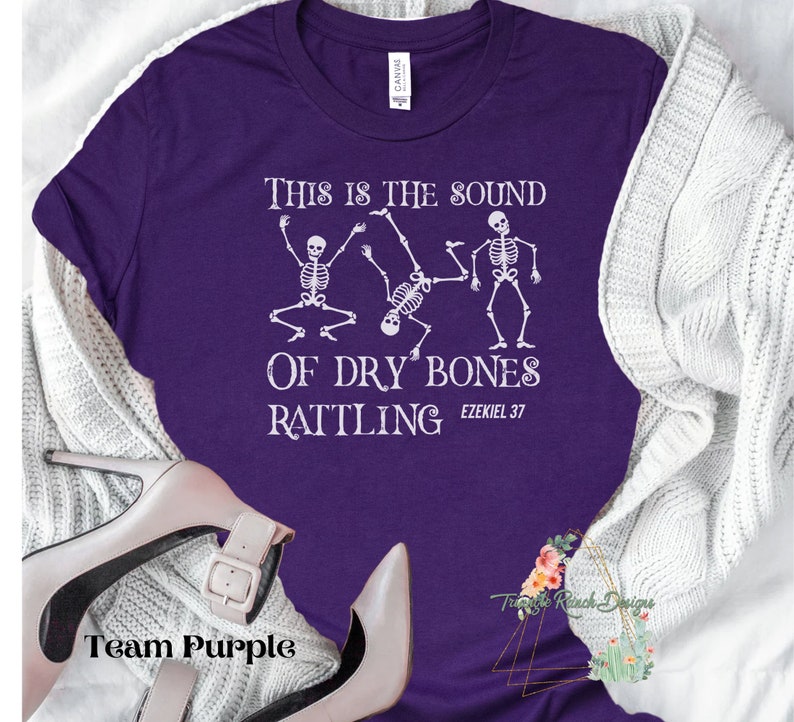Christian Skeleton Tee, Halloween Tee, Rattle, Dry Bones, Worship Song ...